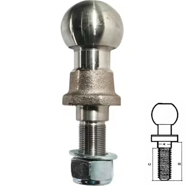 Bola de Remolque 50mm Homologada M22x1.5 (Cuello Ø26x63mm) - REYMOTOR ...